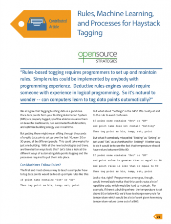 Article on Haystack Meta-Tagging for Building Energy Data Published ...